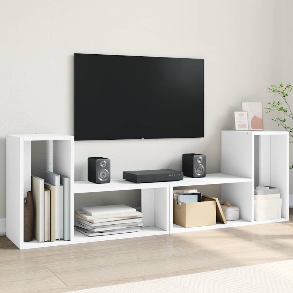 Έπιπλα Τηλεόρασης 2 τεμ. Λευκά 75x30x50 εκ. Επεξερ... – PAKOBAZAAR