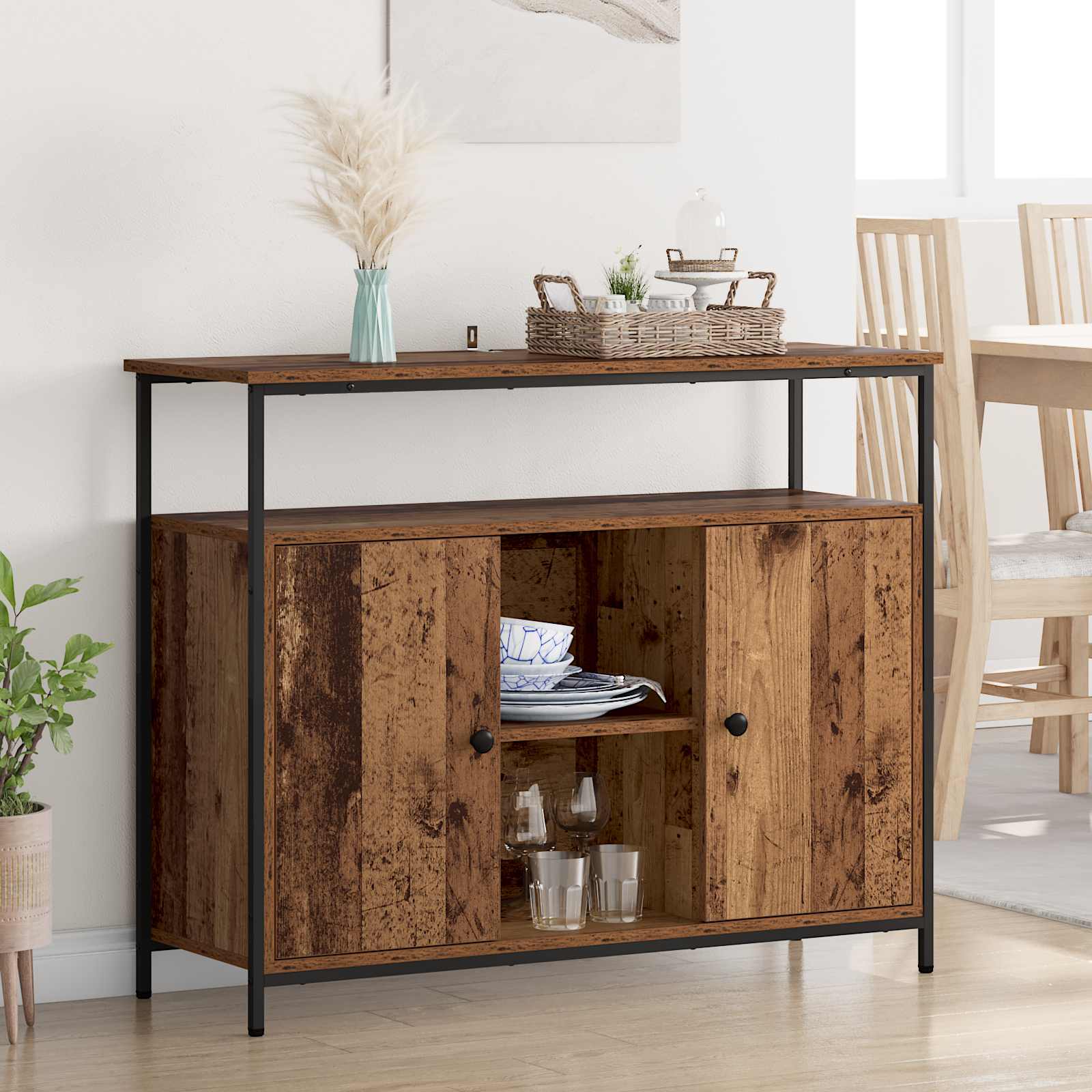 Πλαϊνό γραφείο Παλιό Ξύλο 100 x 35 x 80 εκ. Επεξερ... – PAKOBAZAAR
