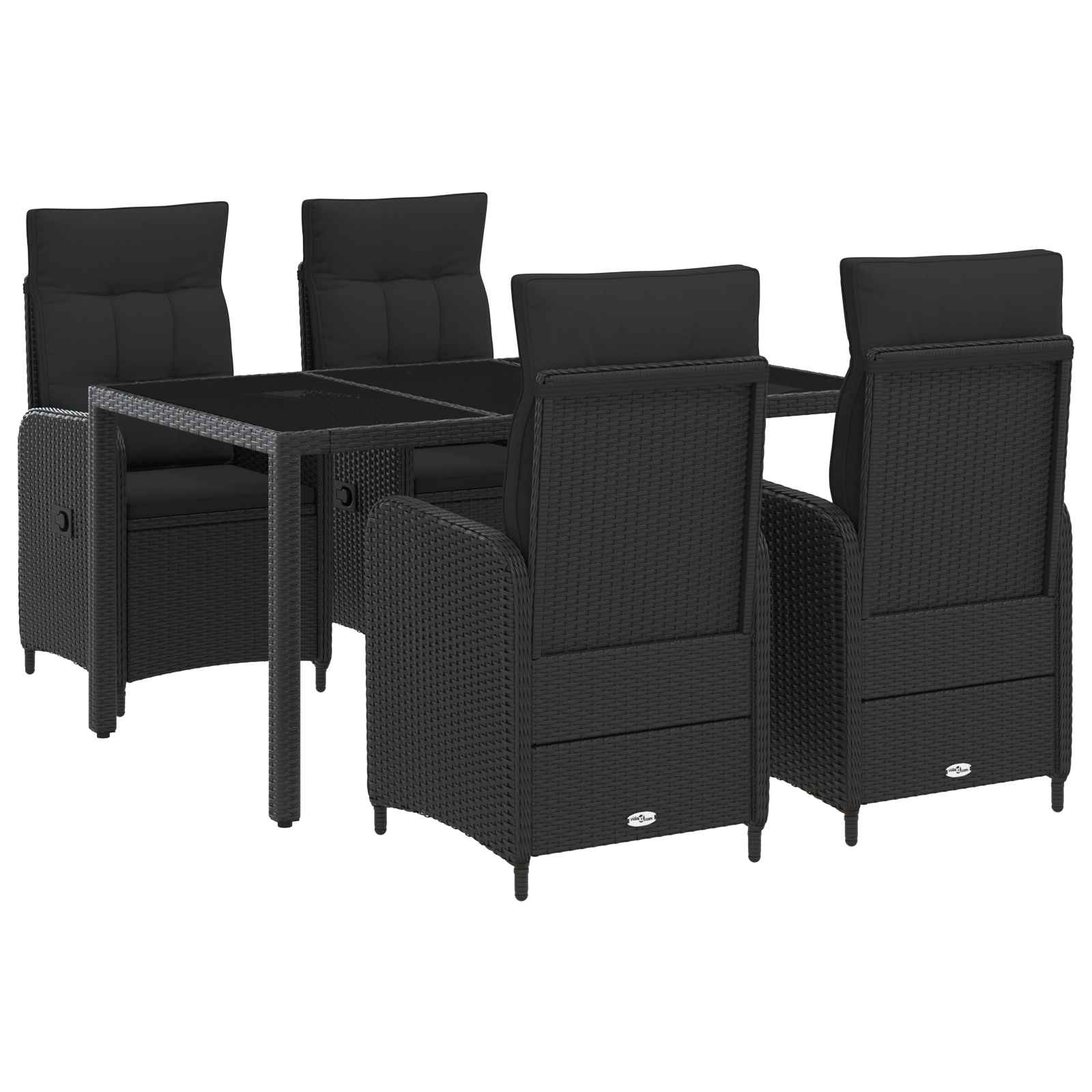 Σετ Εξωτερικής Τραπέζης 5 pcs Μαύρο 150 x 90 x 75 ... – PAKOBAZAAR